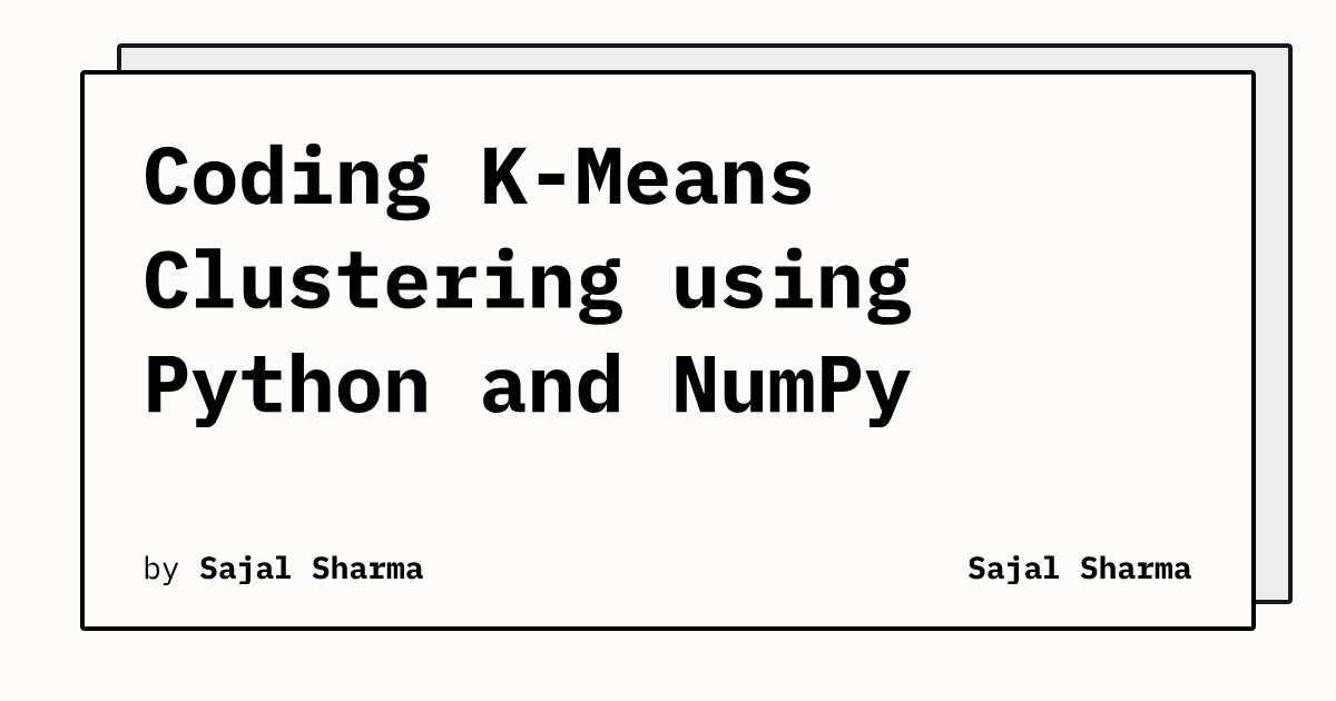 Coding K Means Clustering Using Python And Numpy